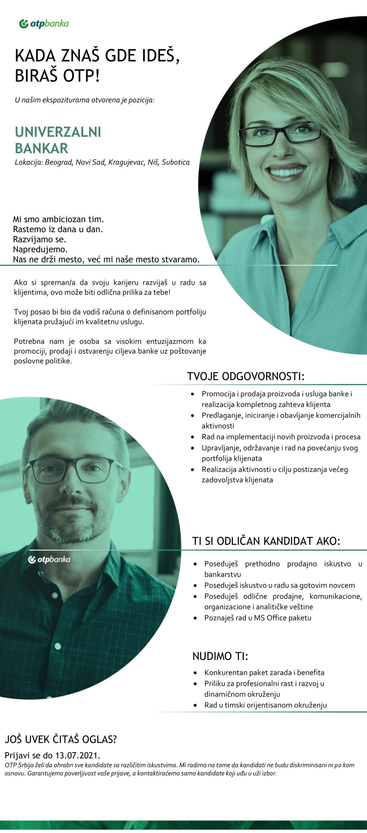 Univerzalni bankar - OTP banka Srbija a.d. Novi Sad